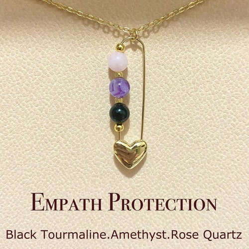 Dainty Empath Protection Necklace Healing Crystal Gift for - Etsy