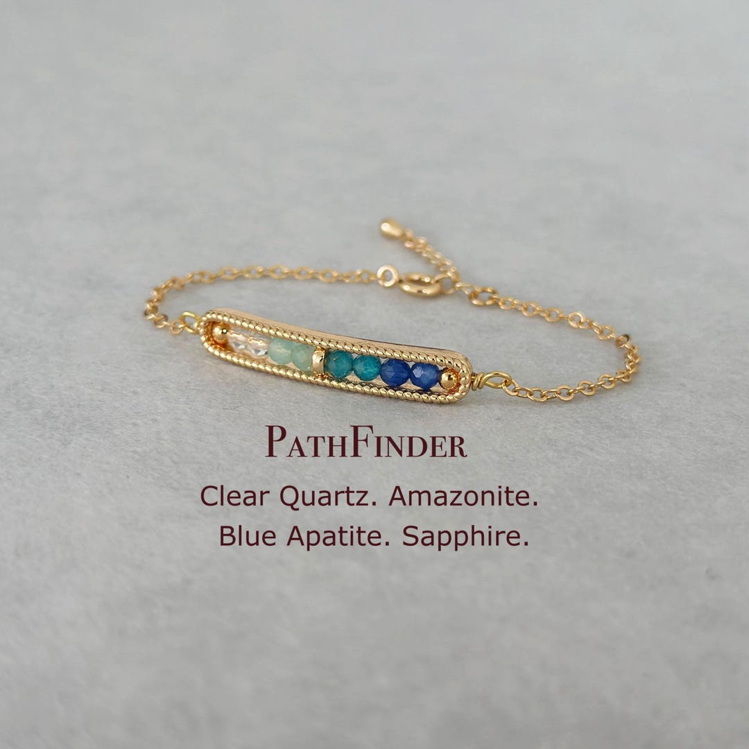 Dainty Pathfinder Bracelet, Geniune 3mm Crystal Bead, Clear Quartz ...