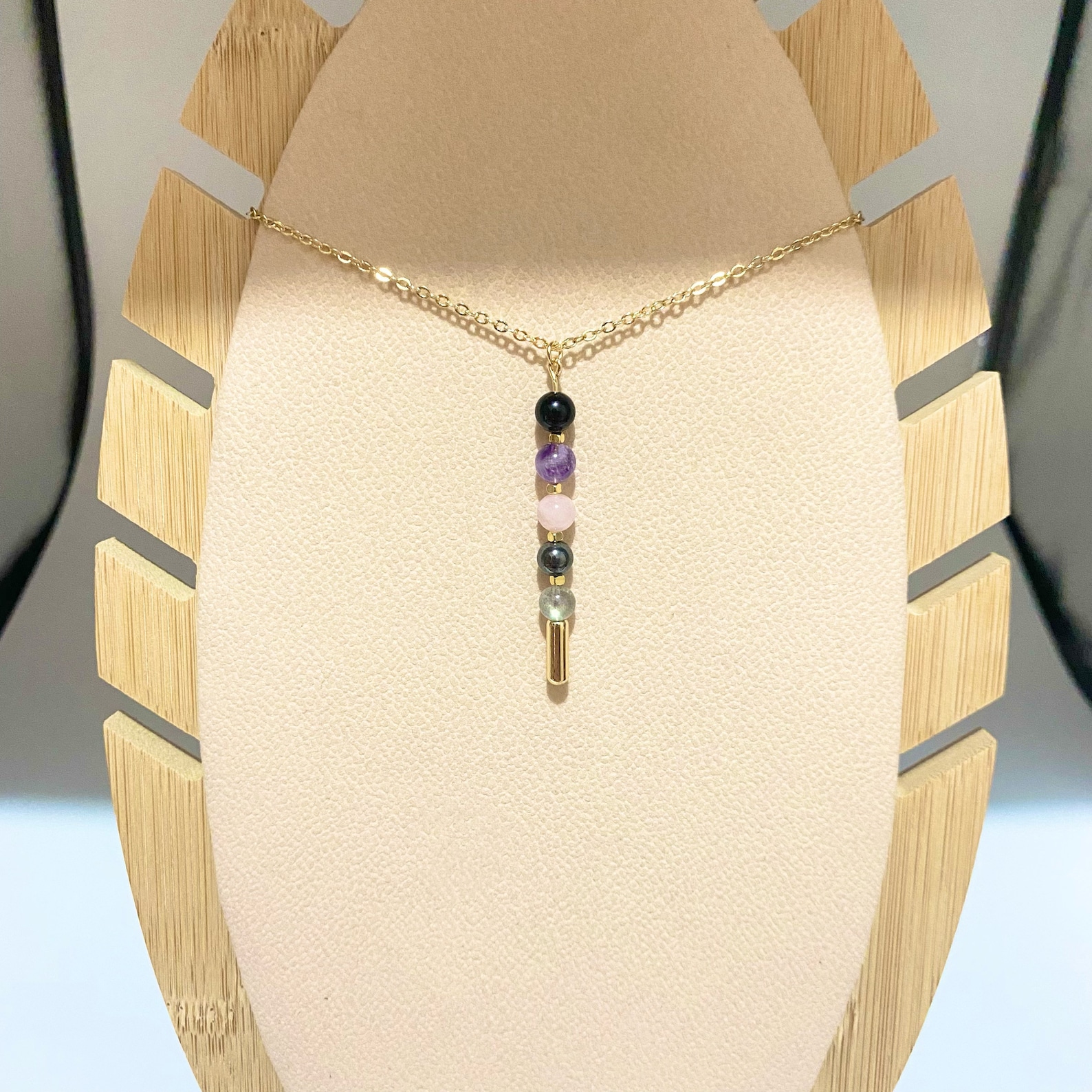 Minimalist Empath Protection Necklace Dainty Pin With 6mm - Etsy