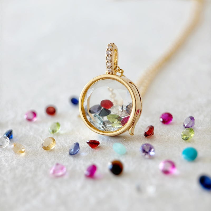 Mother Birth Stone Locket - Etsy