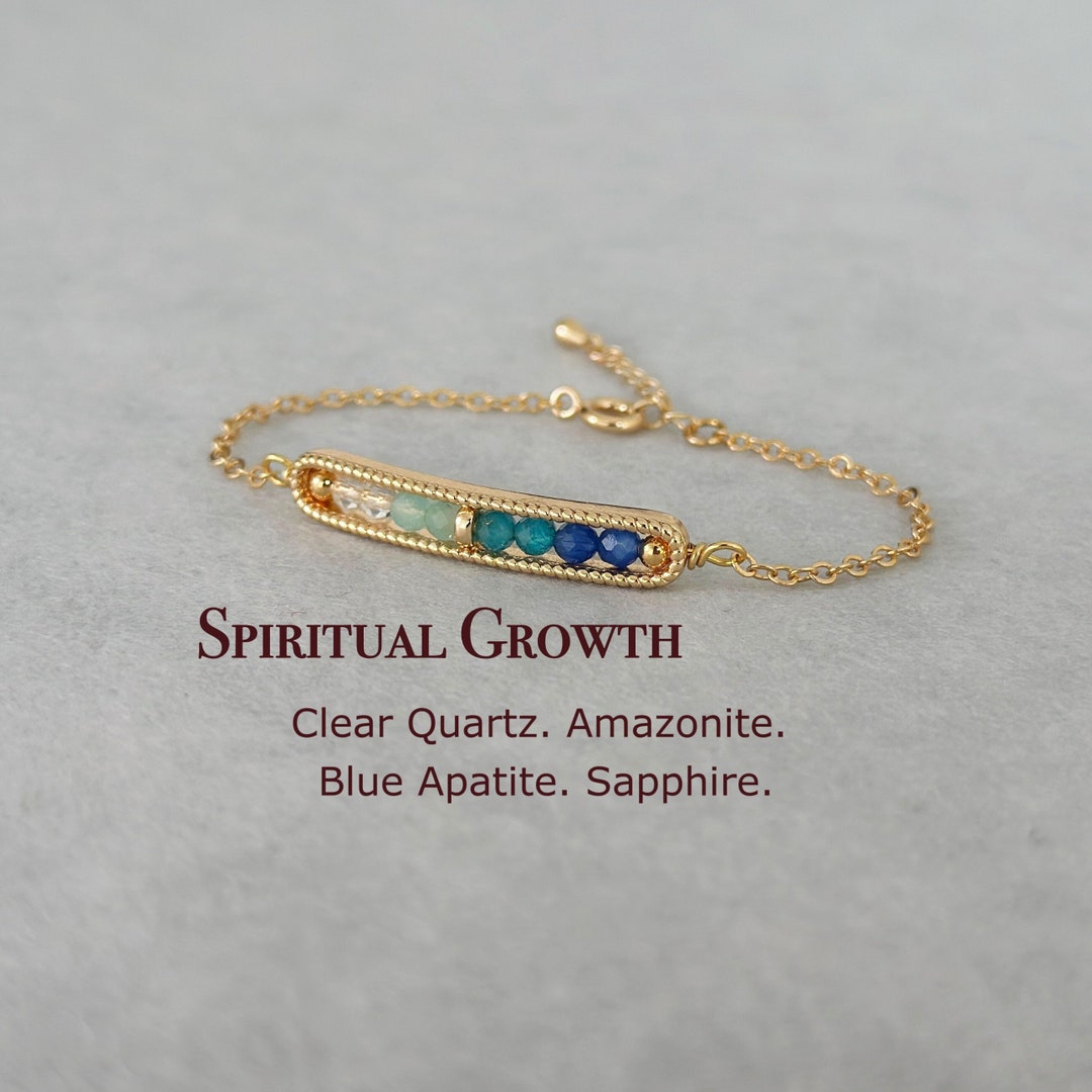 Dainty Spiritual Growth Bracelet, 3mm Crystal, Revelation, Spirit Guide ...
