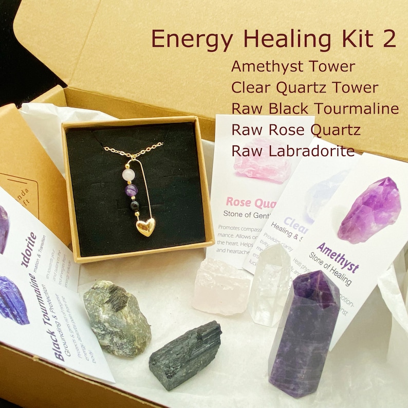 Handmade Empath Protection Necklace Dainty Heart Safety Pins - Etsy