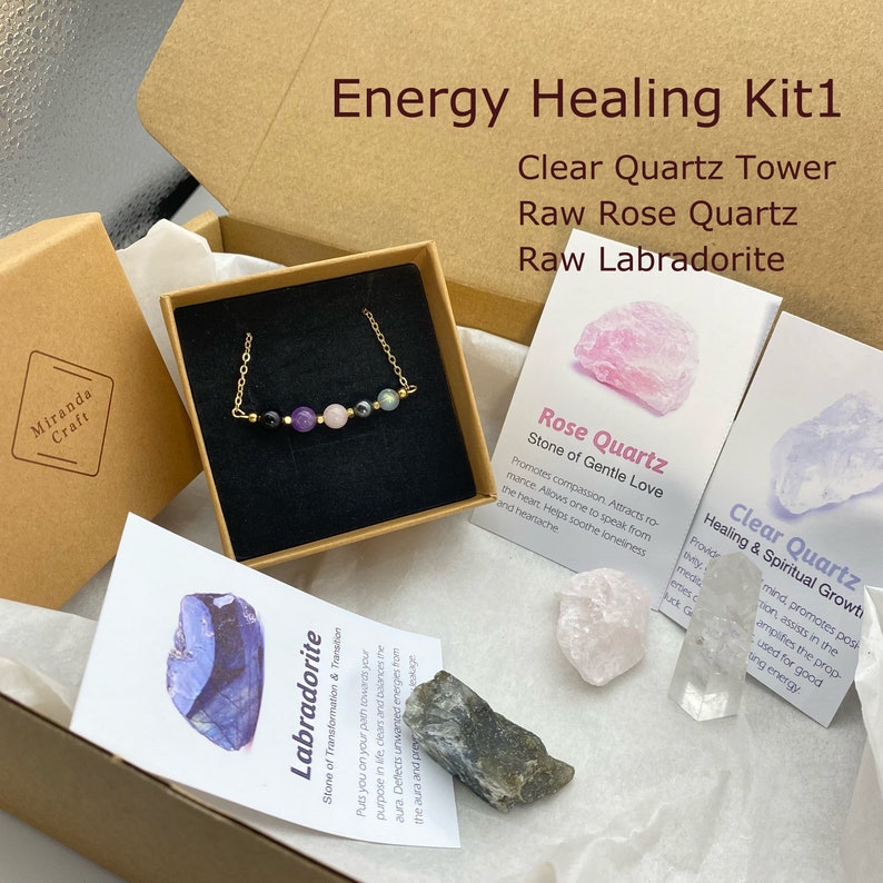 Dainty Empath Protection Necklace Healing Crystal Gift for - Etsy