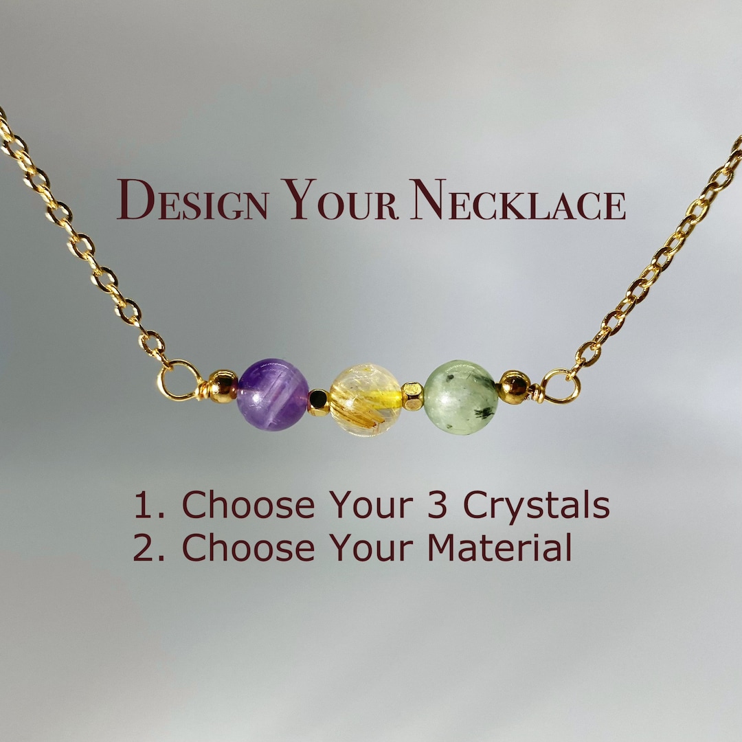 Personalized Crystal Necklace Custom 6mm Gemstone Necklace - Etsy