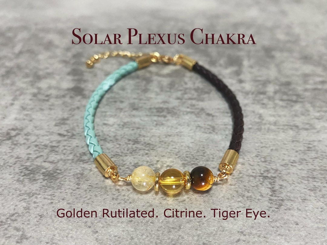 Solar Plexus Chakra Bracelet, Energy Bracelet, Tiger Eye, Citrine ...
