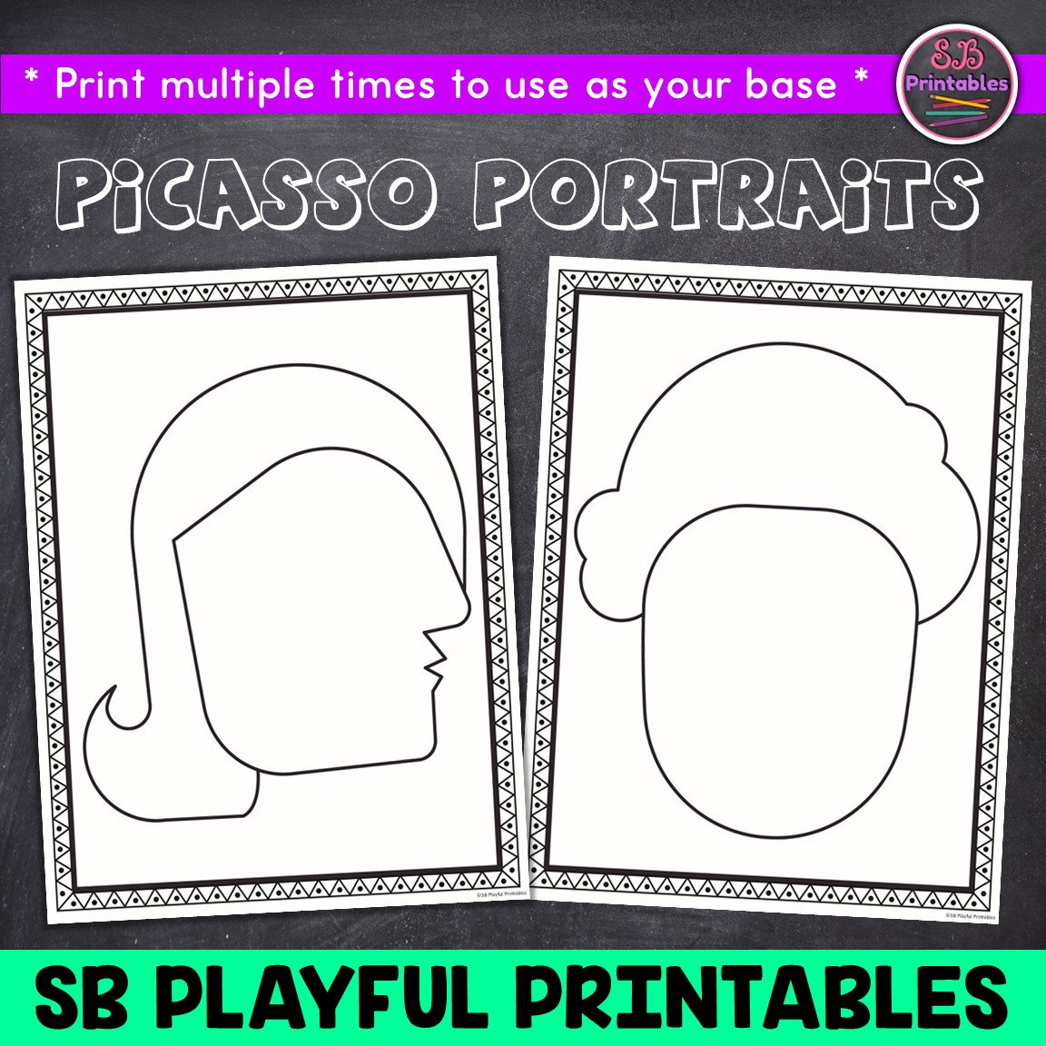 Printable Picasso Portraits Art for Kids, Picasso Portrait Templates ...