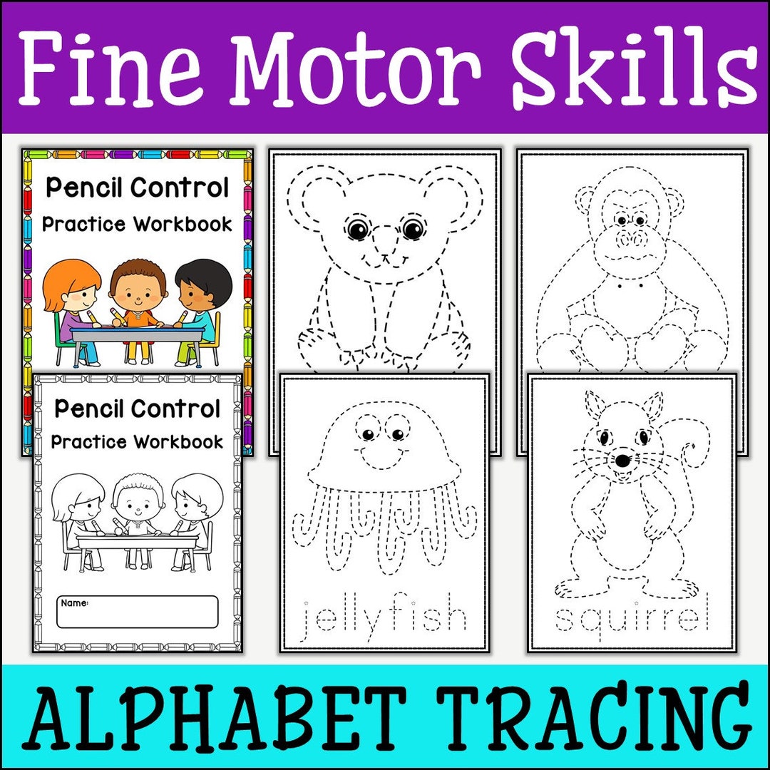 Tracing Practice Worksheets, Fine Motor Skills Practice, Pre-writing ...