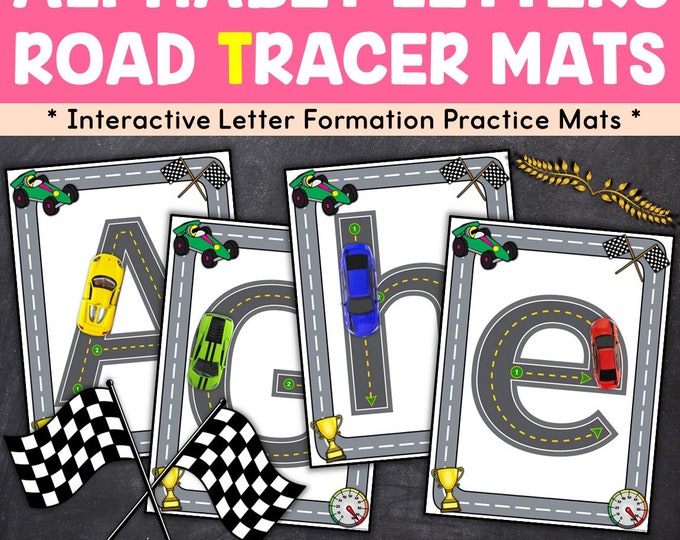 Print and Drive, Race Cars Letters and Numbers, Printable Mat ...