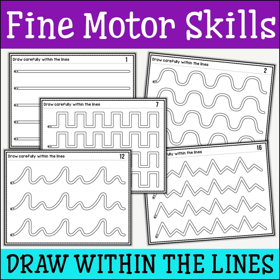 Tracing Practice Worksheets, Fine Motor Skills Practice, Pre-writing ...