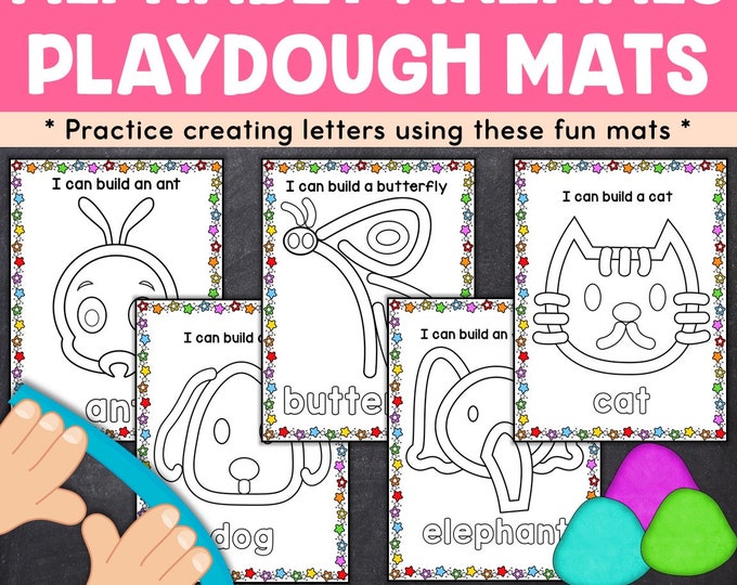 Alphabet Playdough Mats - Alphabet Printables - Homeschooling ...