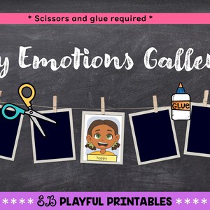 Emotions Cut and Paste Activity for Kids, Emotions Posters, Prek and ...