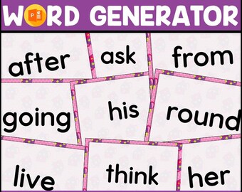 Primer Sight Words Practice and Review, Sight Word Generator Powerpoint ...