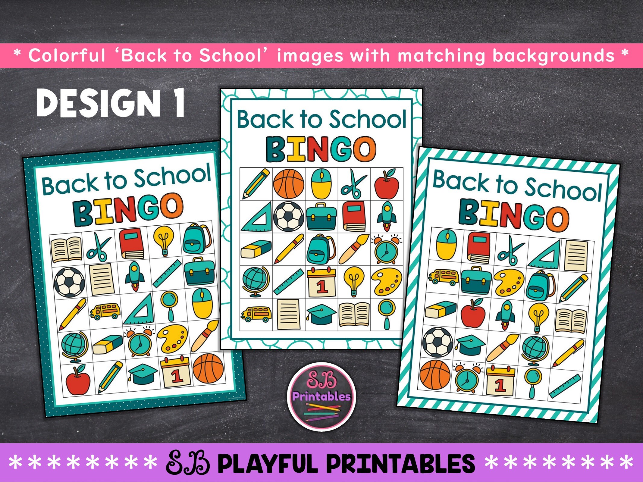 Back to School Bingo Game for Kids and Adults, BTS Printable Game, Back ...