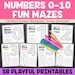 Printable Number Mazes for Kids, Educational Number Maze Worksheets ...