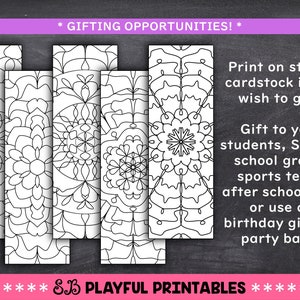 32 Mandala Color in Bookmarks, Coloring Printables for Kids, Kids ...
