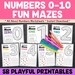 Printable Number Mazes for Kids, Educational Number Maze Worksheets ...