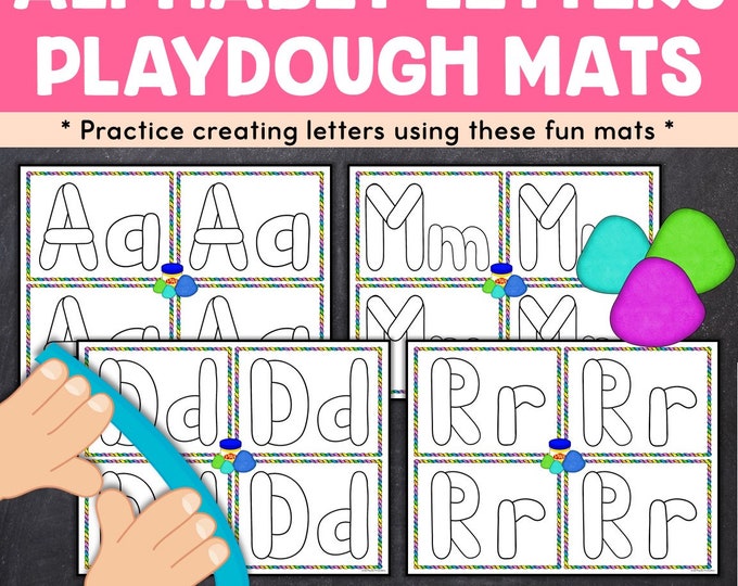 Alphabet Playdough Mats - Alphabet Printables - Homeschooling ...