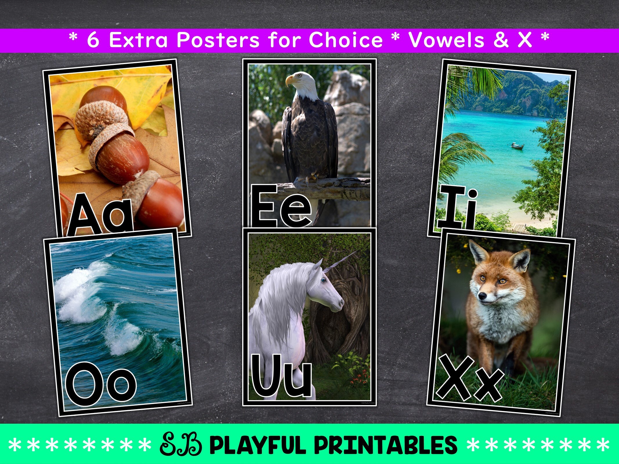 Kids' Alphabet Photo Posters, Alphabet Posters Printable, Alphabet ...