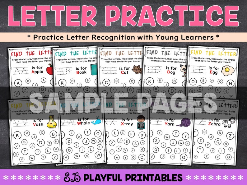 Upper Case Letter Recognition Printables, Alphabet Printables and ...
