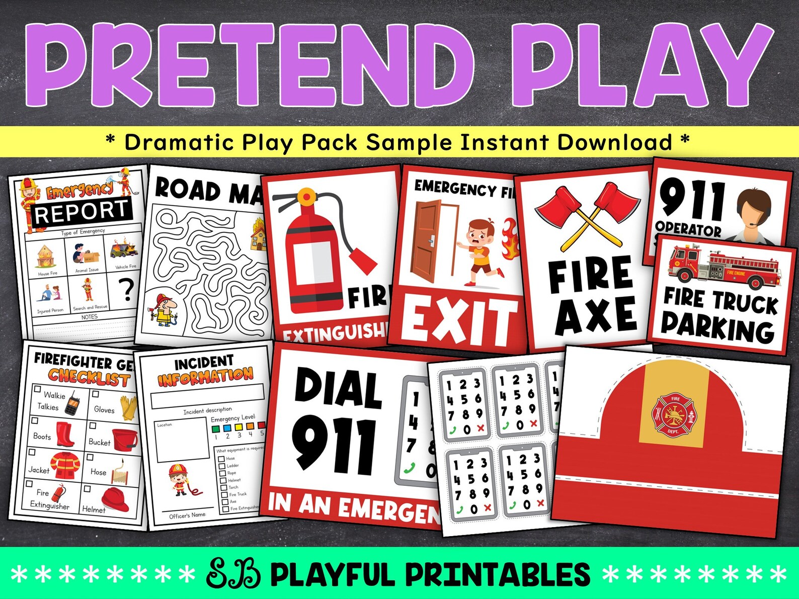 Fire Station Pretend Play Fire Station Play Printables Home - Etsy