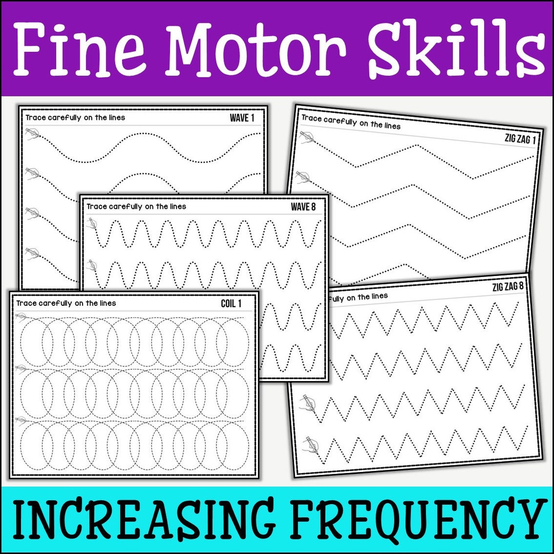 Tracing Practice Worksheets, Fine Motor Skills Practice, Pre-writing ...
