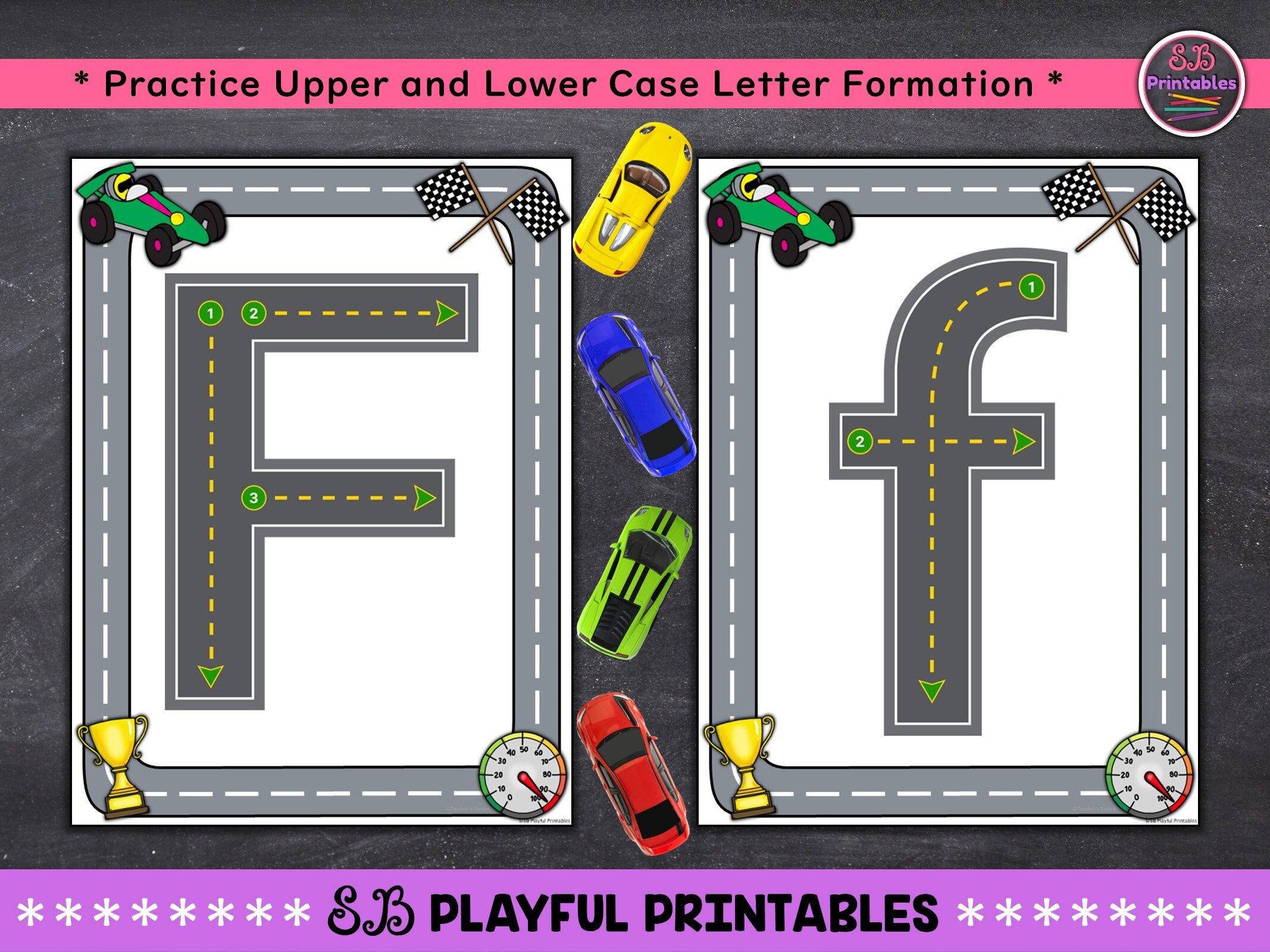 Alphabet Road Tracers Letter Formation, Alphabet Activity Mats Letter ...