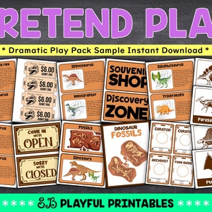 Dinosaur Museum Pretend Play, Dinosaur Museum Play Printables, Home ...