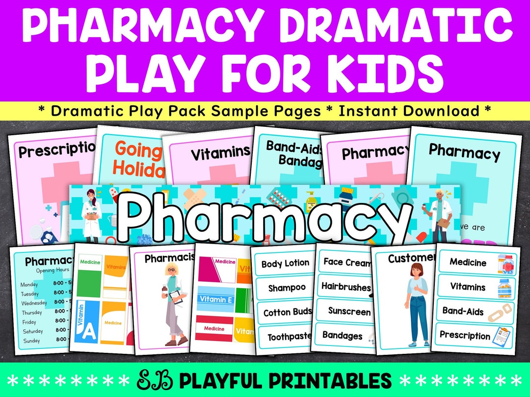 Pharmacy Pretend Play Pharmacy Play Printables Home School - Etsy