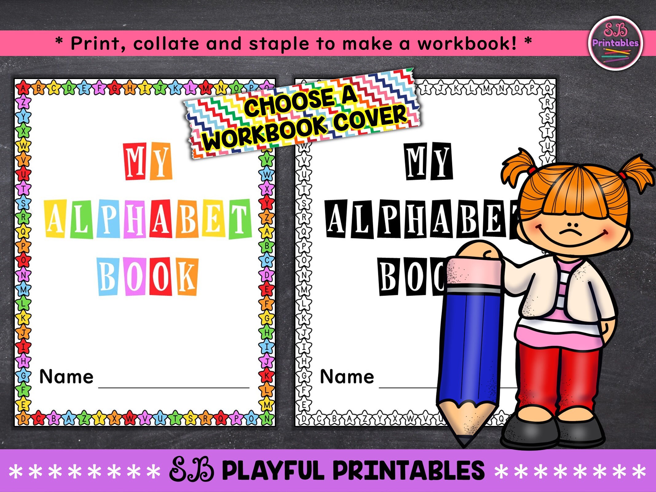 Alphabet Handwriting Practice Worksheets, Letter Tracing and Writing ...