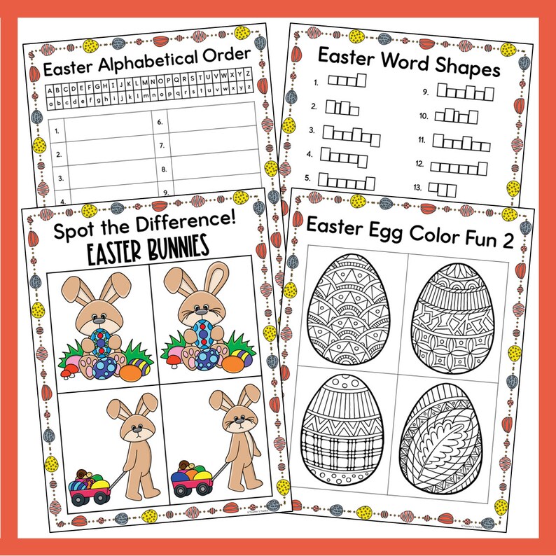 Easter Puzzle Pack for Kids, Easter Printable Activities, Printable ...
