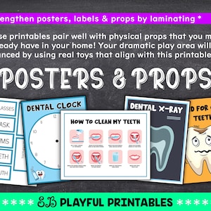 Dentist Pretend Play Set, Dental Clinic Play Printables, Home School ...