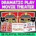 Movie Theater Pretend Play, Movie Theater Play Printables, Home School ...