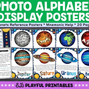 Colorful Planets Posters for Kids Space Unit Posters With | Etsy