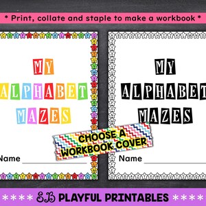 Alphabet Mazes for Kids, Letter Identification Activities, Upper Case ...