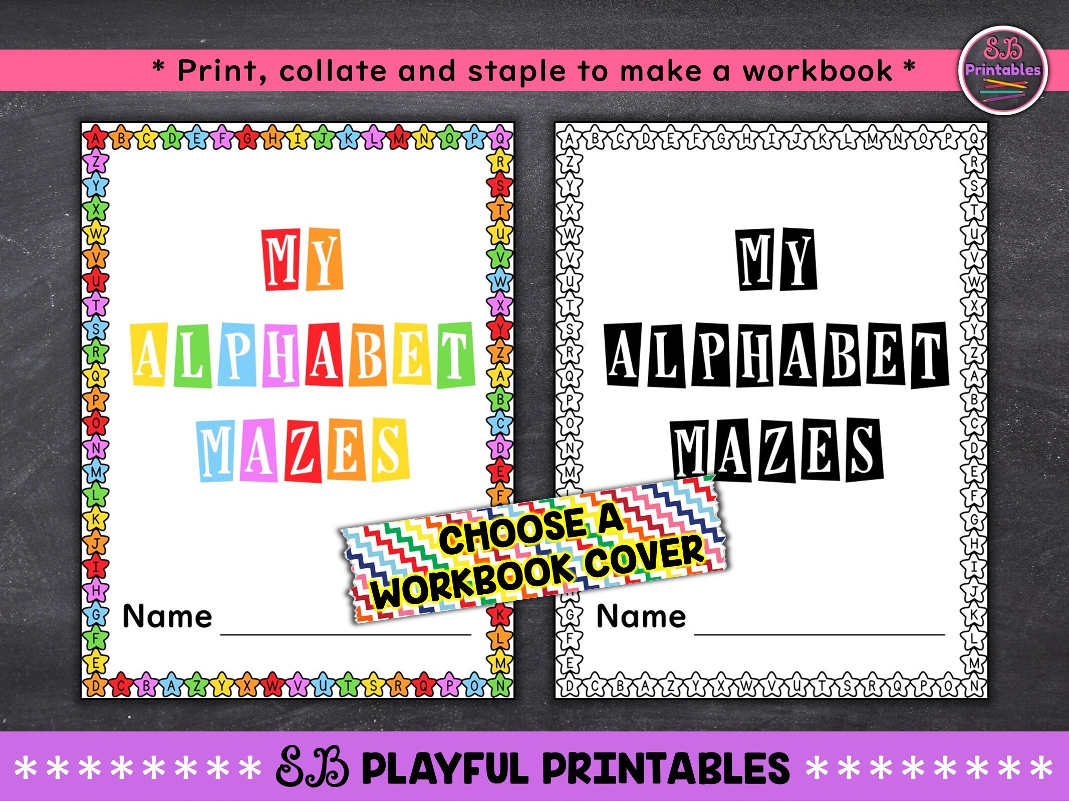 Alphabet Mazes for Kids, Letter Identification Activities, Upper Case ...