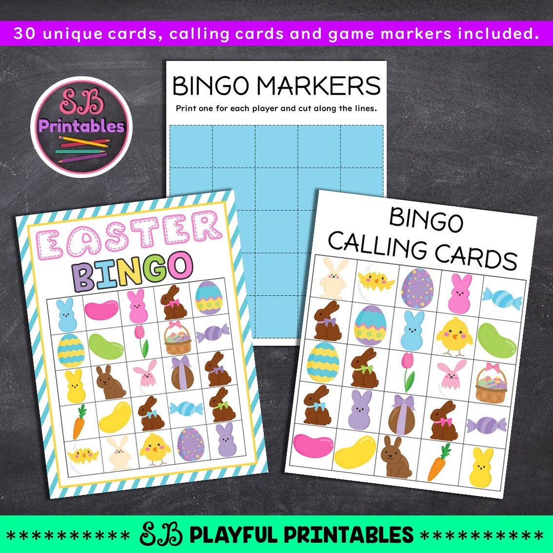 Easter Bingo Game for Kids and Adults, Easter Printable Game, Easter ...