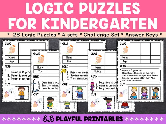 Logic Puzzles for Kids Problem Solving Brain Teasers for Kids Critical Thinking for Kids Logic Puzzles for Kids Logical Reasoning Etsy UK
