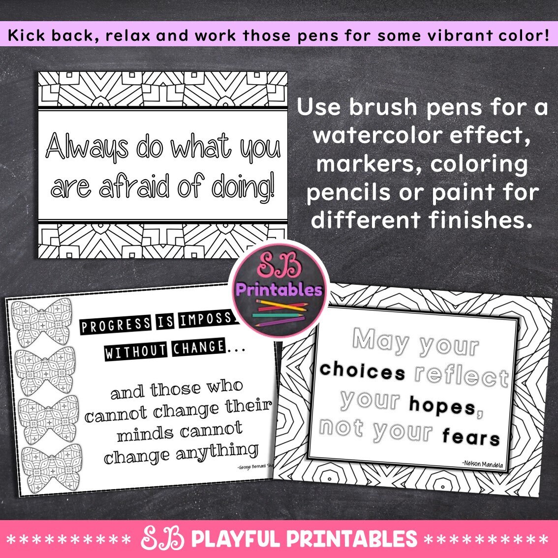 Growth Mindset Coloring Pages, Growth Mindset Quotations, Motivational ...