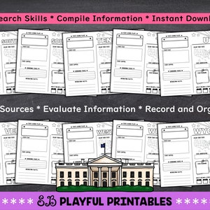 Printable State Research Worksheets for Kids, Printable Templates for ...