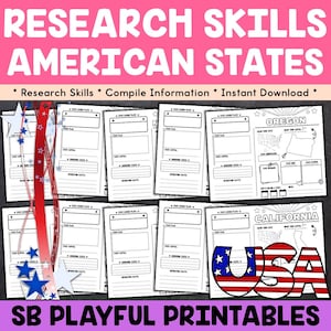 Printable State Research Worksheets for Kids, Printable Templates for ...