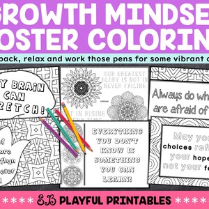 Growth Mindset Coloring Pages, Growth Mindset Quotations, Motivational ...