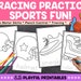 Sports Tracing Practice Worksheets, Fine Motor Skills Practice, Pre ...