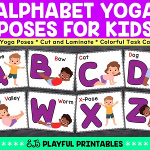Alphabet Yoga Poses Printables for Kids Yoga Posters for - Etsy Australia