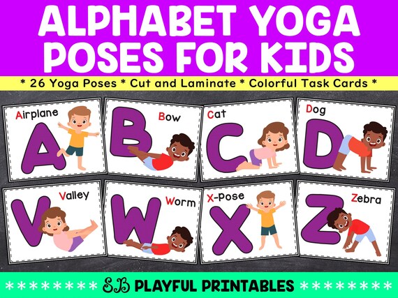 Alphabet Yoga Poses Printables for Kids Yoga Posters for | Etsy UK