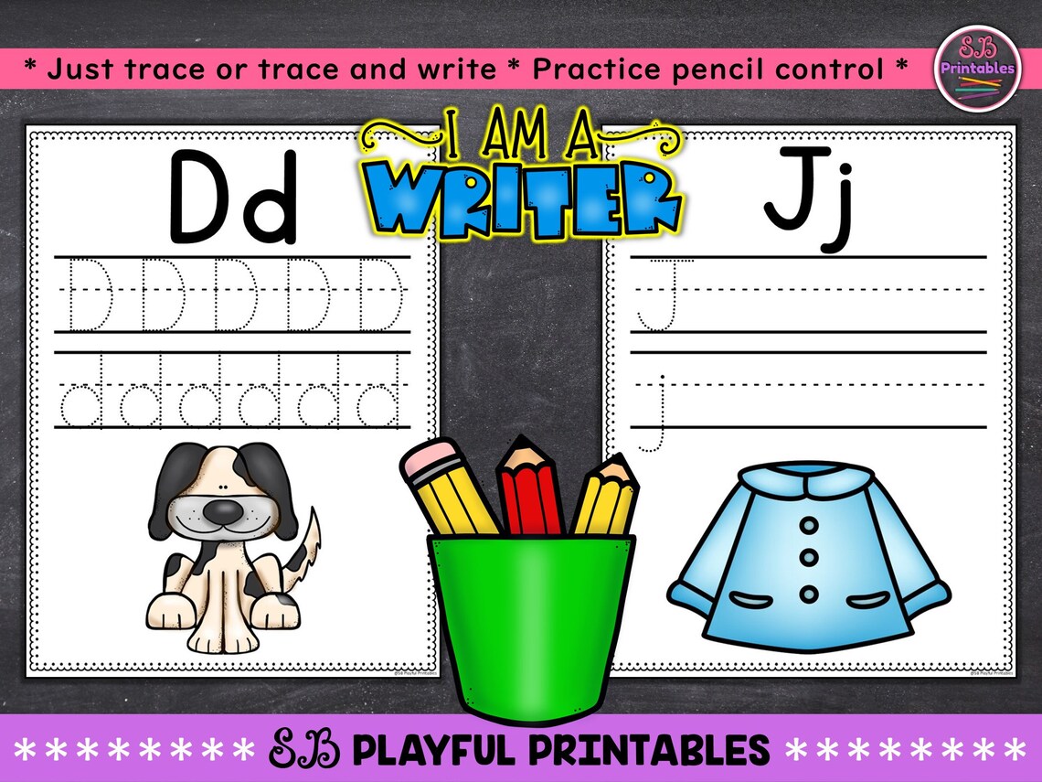 Alphabet Handwriting Practice Worksheets, Letter Tracing and Writing ...