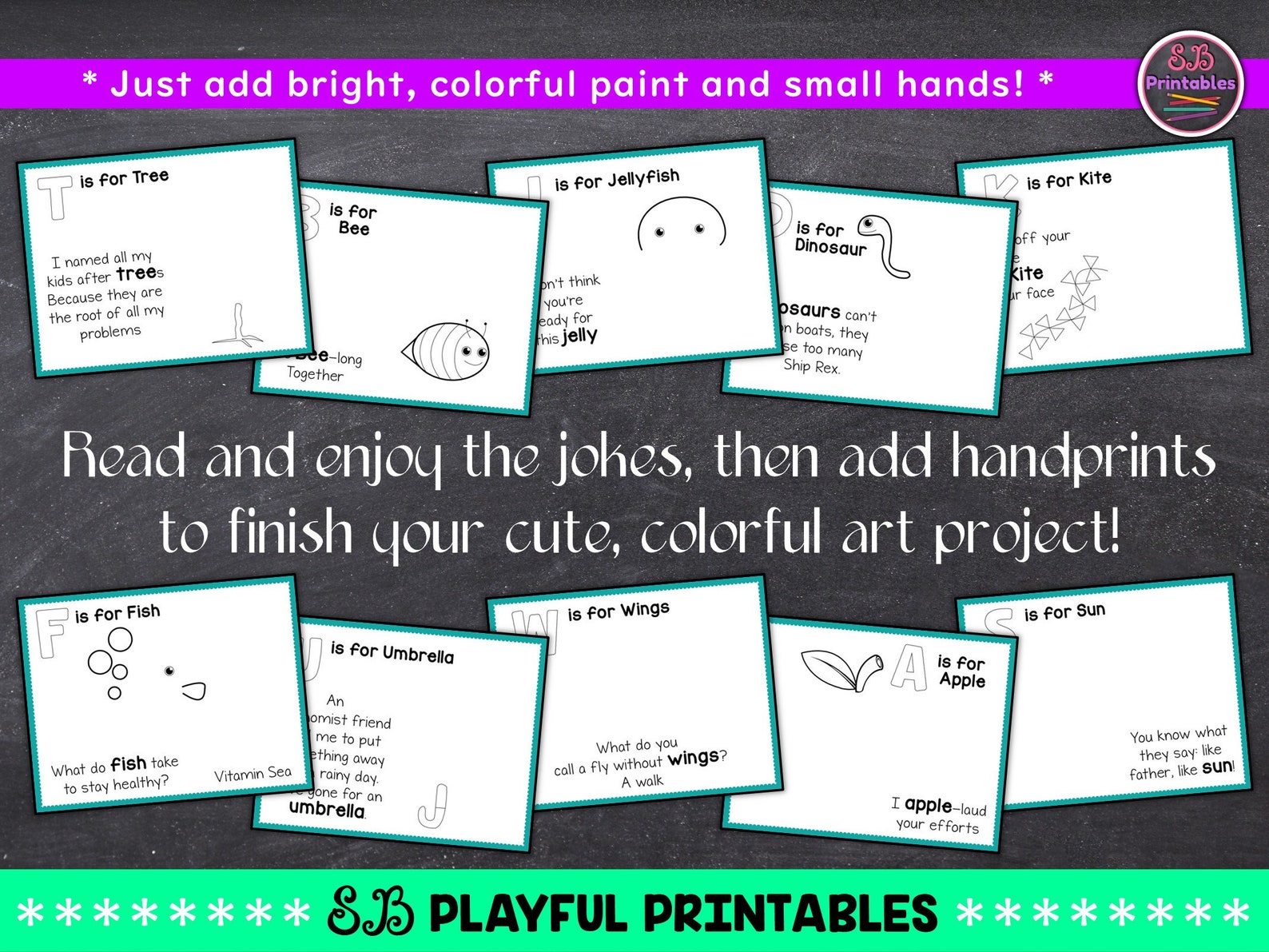 Alphabet Handprint Art Activity for Kids, Alphabet Printable Art ...