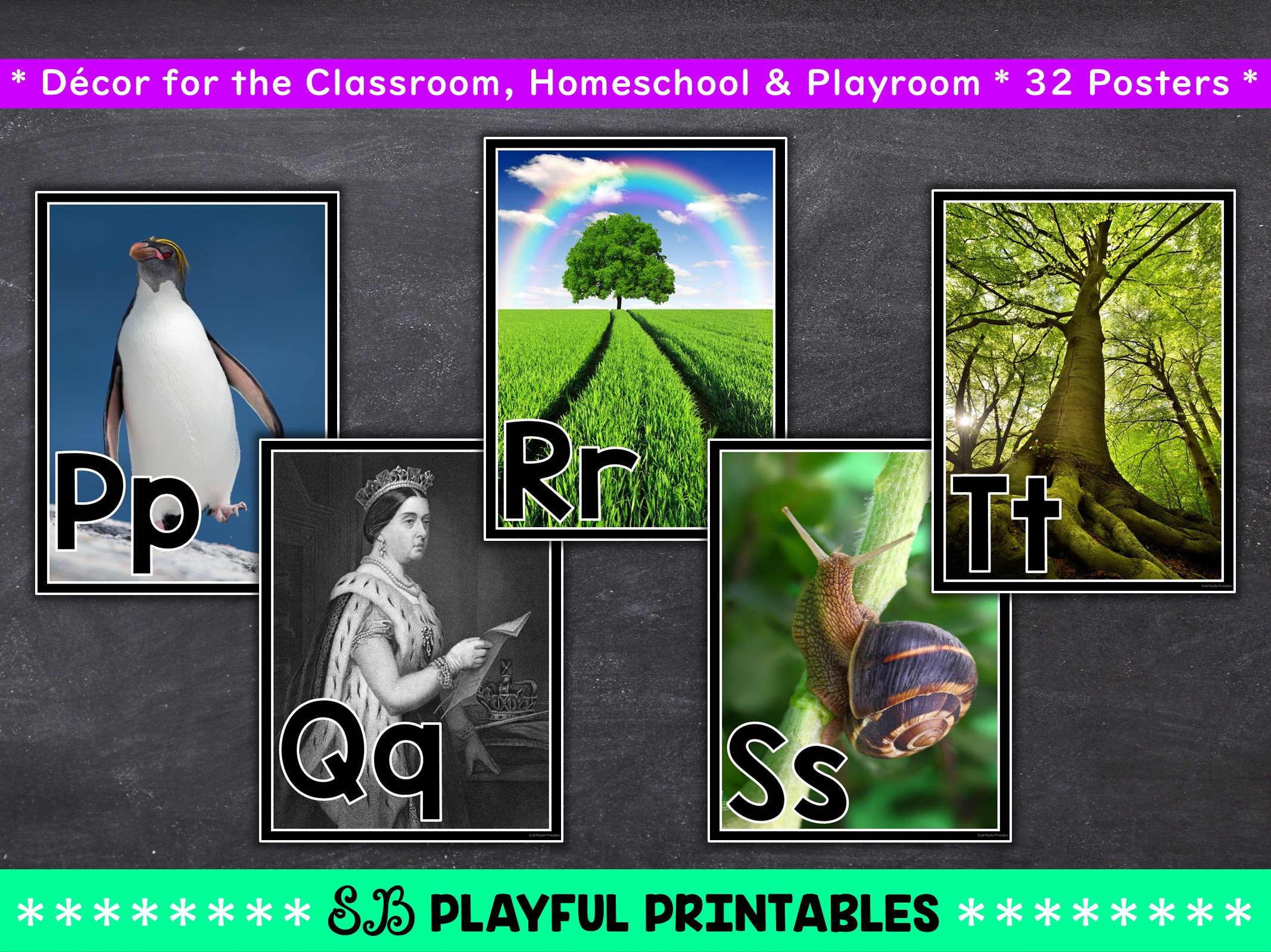 Kids' Alphabet Photo Posters, Alphabet Posters Printable, Alphabet ...