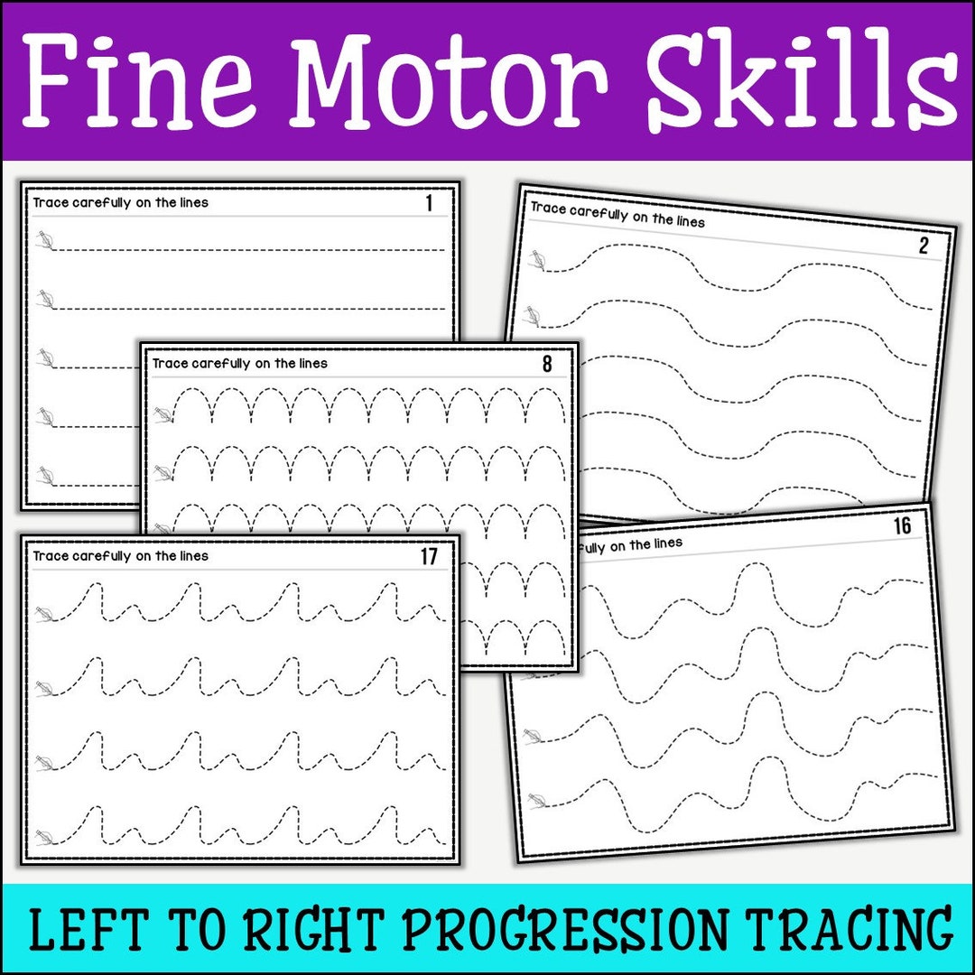 Tracing Practice Worksheets, Fine Motor Skills Practice, Pre-writing ...