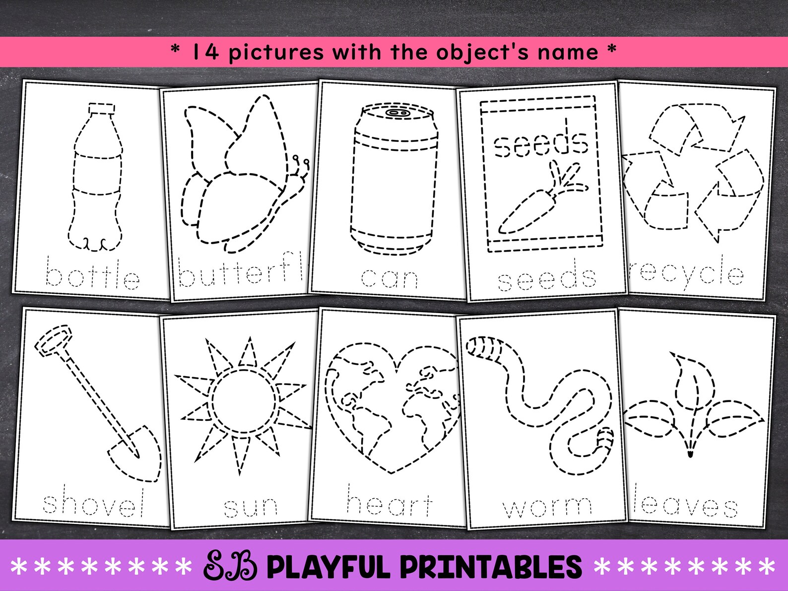 Earth Day Tracing Practice Worksheets, Fine Motor Skills Practice, Pre ...