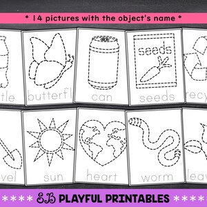 Earth Day Tracing Practice Worksheets, Fine Motor Skills Practice, Pre ...